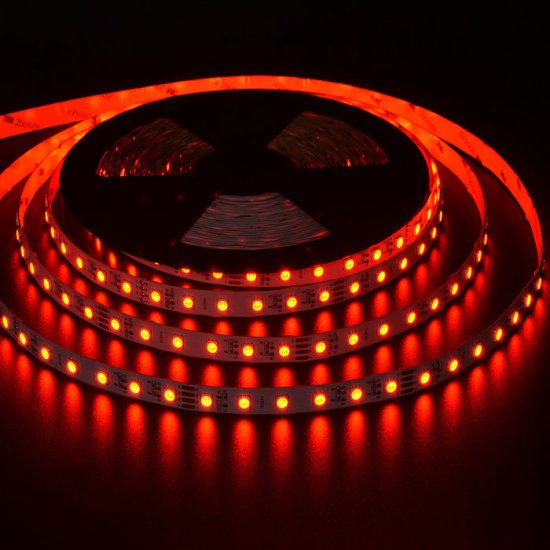 RGB LED Strip Lights - 12V LED Tape Light w/ LC4 Connector - 244 Lumens ...